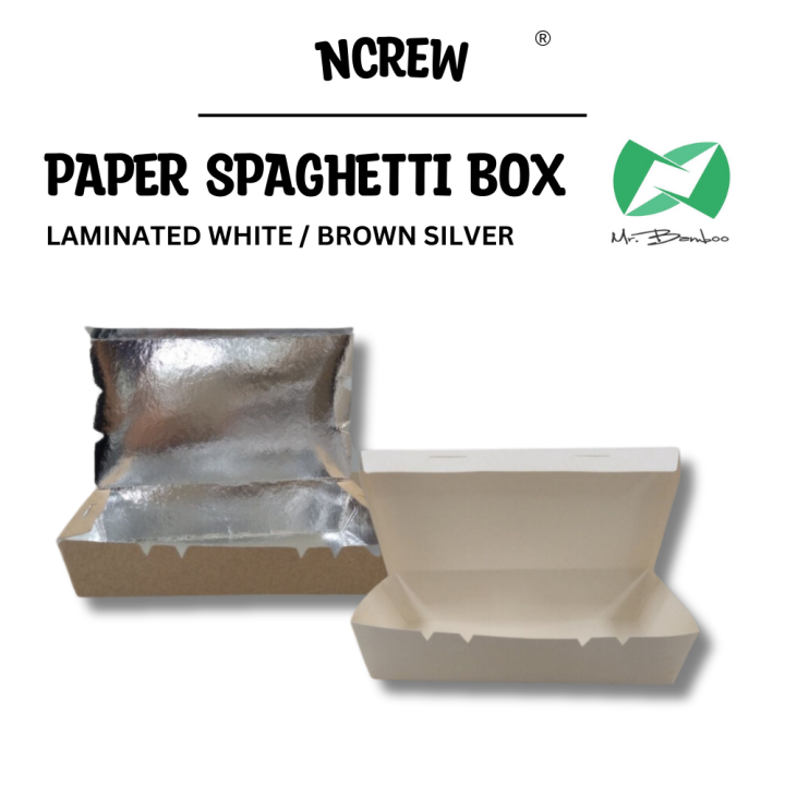 25pcs Paper Spaghetti Box / Meal Box / Takeout Box / Spag Box Green Eco ...