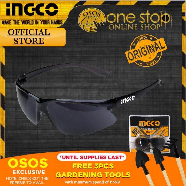 Ingco Original Dark Shade Safety Goggles w/ Wide Visual Field(only for ...