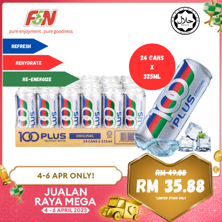 [Ready Stock - Expired 10-2023] 100PLUS Original Isotonic Drinks Can ...