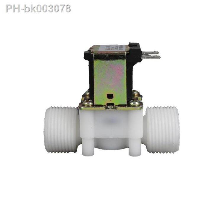 DC 12V 24V AC 220V Normally Closed Plastic Inlet Solenoid Valve Electric G 3/4 quot; BSPP Male ...