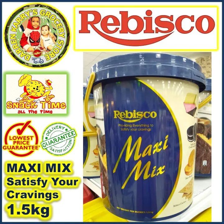 Rebisco Maxi Mix Biscuit 1.5kg x 1 plastic bucket * Providing ...