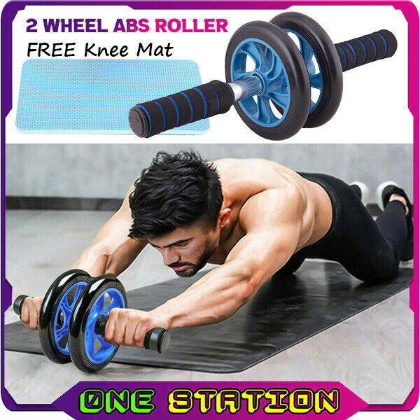 145 Fitness Gym Abs Senaman Perut Wheel Roller Six Pack Training ...
