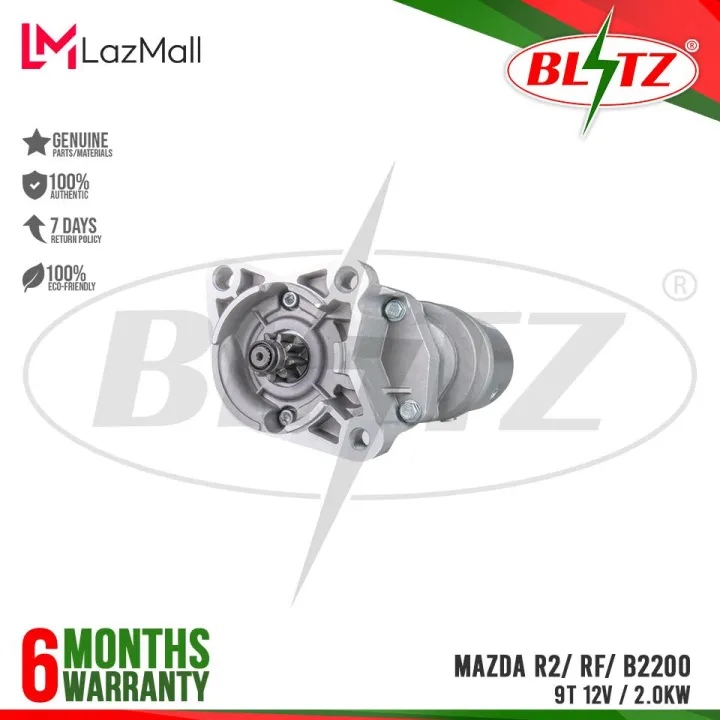 BLITZ STARTER ASSEMBLY MAZDA R2/RF/B2200 9T 12V / 2.0KW 6 MONTHS ...