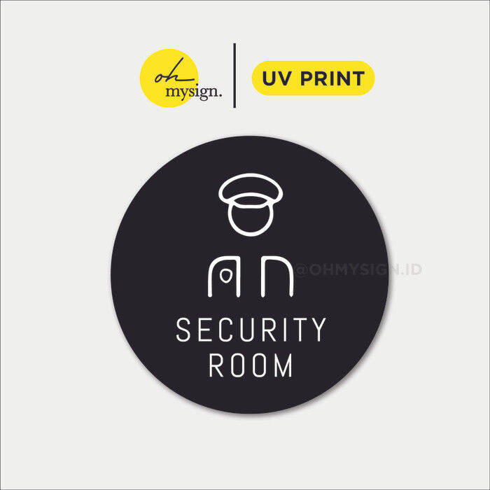 Grosir Tulisan Security Room Sign Board Akrilik Tempel Signage Dinding ...