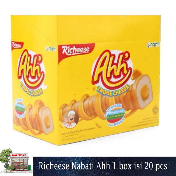 Richeese Nabati Ahh Triple Cheese 1 Box (isi 20 pcs) - Ahh Keju Nabati ...