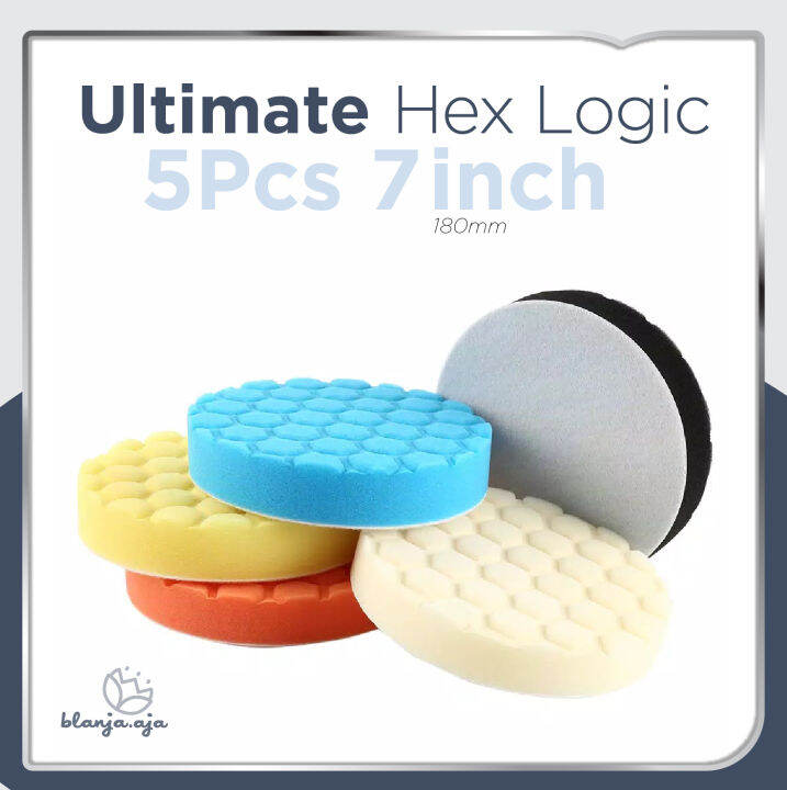 Busa Spon Pad Alat Poles Body Mobil 5 Pcs 7 inch 180mm Hexagon Set ...
