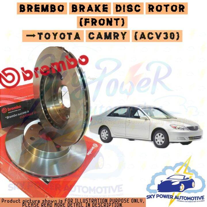 BREMBO TOYOTA CAMRY (ACV30) BRAKE DISC ROTOR (FRONT) | Lazada