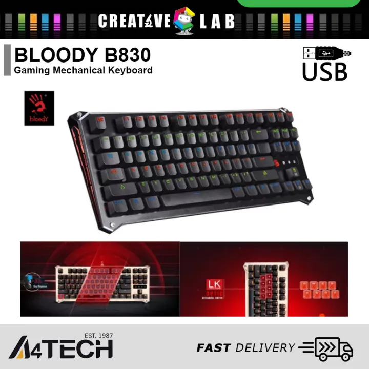A4Tech Bloody B830 Compact Gaming Mechanical Keyboard with LK ...