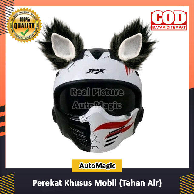 Helm Telinga Kucing Bulu Panjang 5cm Helm Kuping Kucing harga isi 2 ...