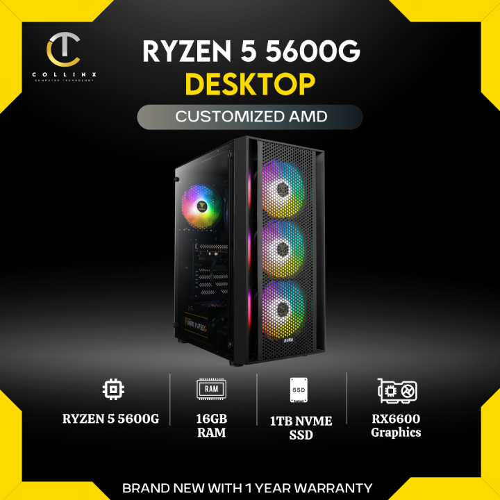 [ Customized PC System Unit Build ] AMD RYZEN 5 5600G | B550M WIFI ...