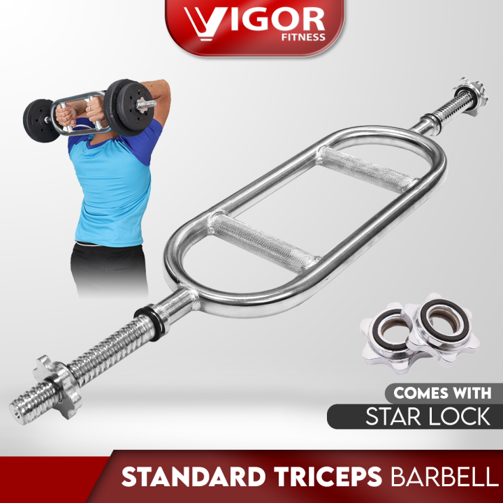 Tricep Bar Weight Lifting Tricep Barbell Standard Size with Star ...