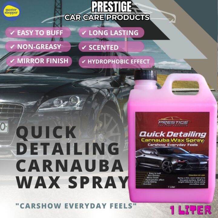 Prestige Quick Detailing Carnauba Wax Spray 1 Liter Easy Buff Non ...