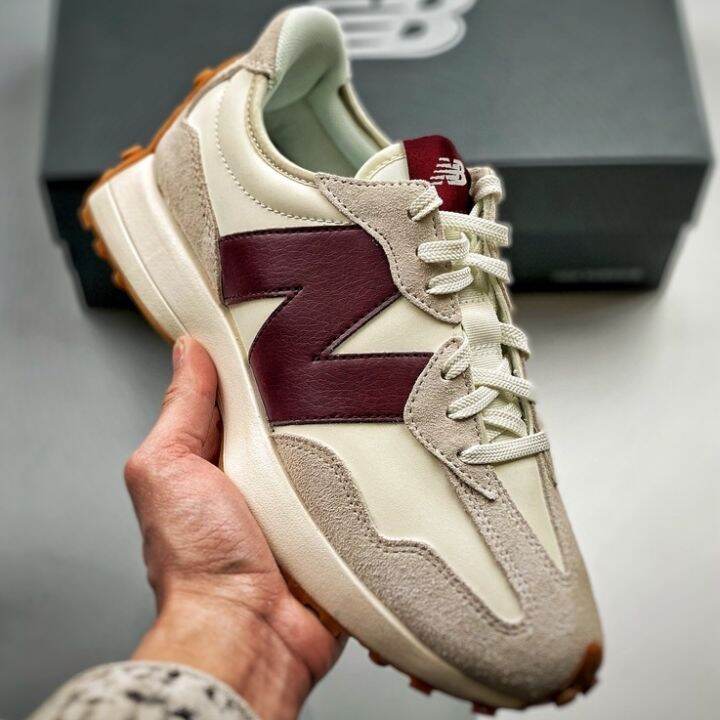 New Balance 327 Retro pioneer casual running shoes MS327 grey red ...