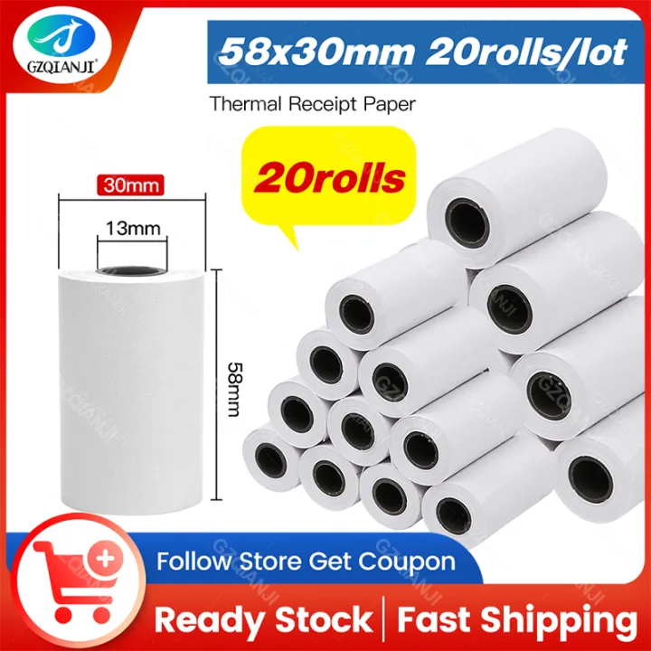GZQIANJI Thermal paper for Receipt printer paper POS Bill 58mm printer ...