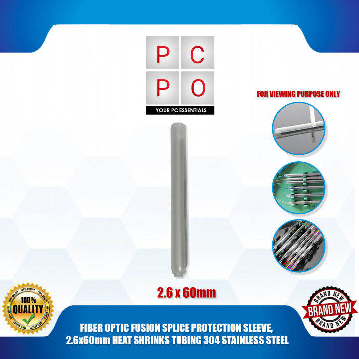 FIBER OPTIC FUSION SPLICE PROTECTION SLEEVE, 2.6x60mm HEAT SHRINKS ...