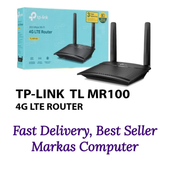 Tp-Link TL-MR100 300 Mbps Wireless N 4G LTE Router TP Link TL MR100 ...