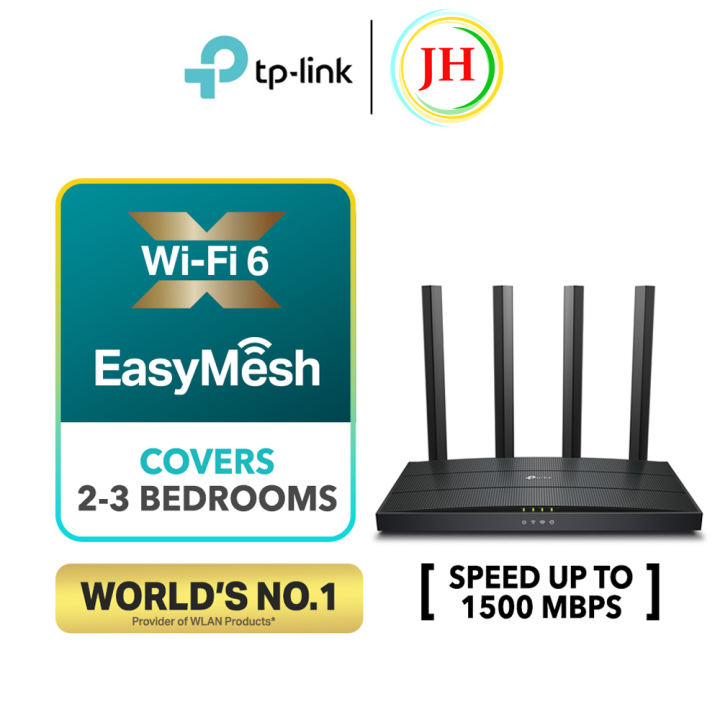 TP-Link Easymesh AX1500 Dual Band Gigabit Wireless WiFi 6 Router Archer ...