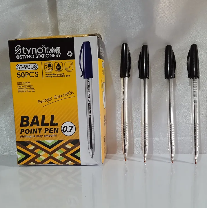 STYNO BALLPEN SUPERSMOOTH STATIONERY 0.7 BALL POINT PEN BLUE AND BLACK ...