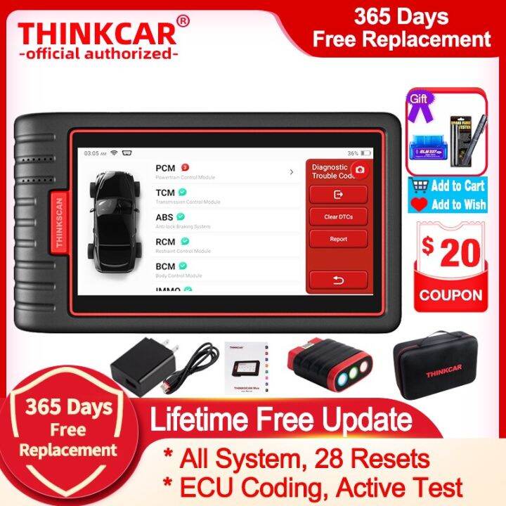 THINKCAR Thinkscan Max Full Systems OBD2 Diagnostic Scanner 28 Reset ...