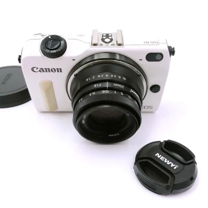 Black Metal EF-M mount 25mm F1.8 Lens For Canon EOS M M50 M100 M10 M5 ...