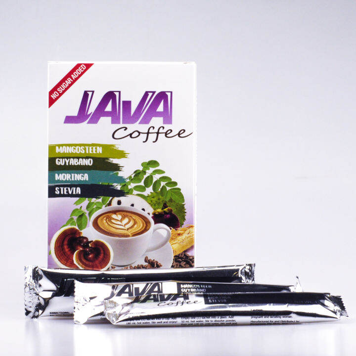 Java 8 in 1 Herbal and Health Coffee Mix with Guyabano Extract, Mangosteen Extract, Malunggay ...