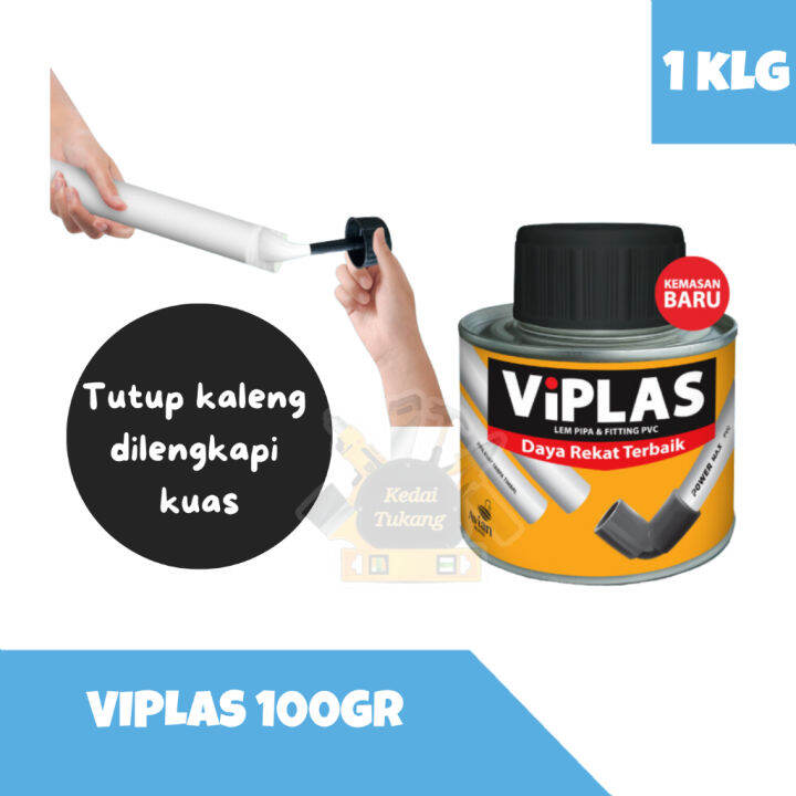 KEDAI TUKANG - VIPLAS Lem Pipa Fitting PVC Paralon 100gr | Lazada Indonesia
