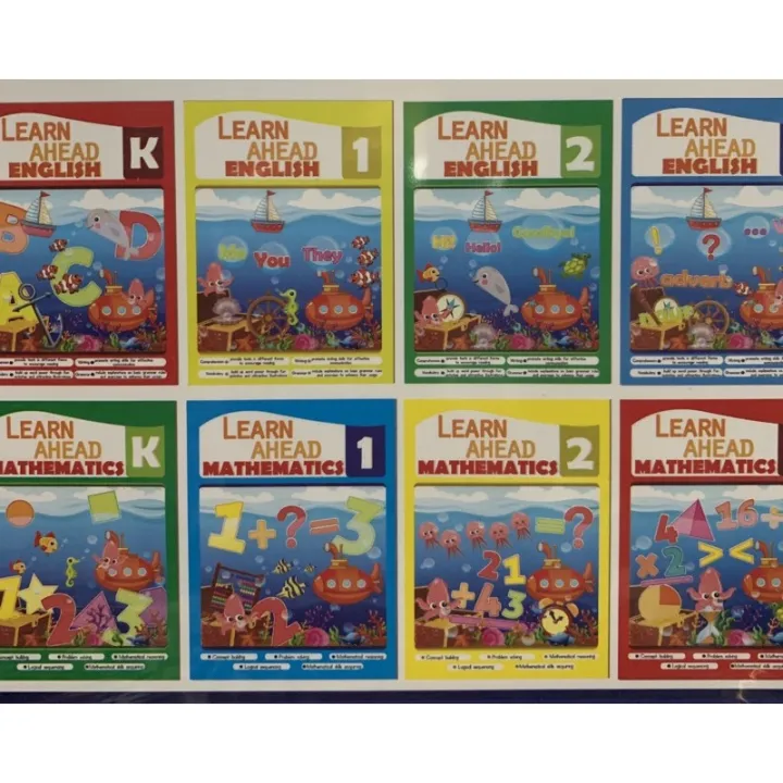 learn ahead 2 books English and math set kinder to grade 3 | Lazada PH