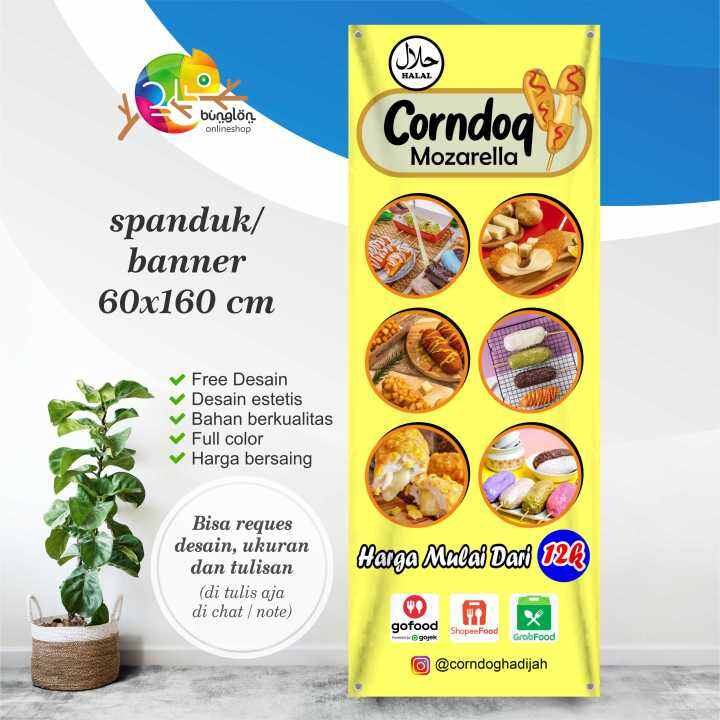 Size 60x160 Cm Spanduk, Banner Corndog Mozarella | Lazada Indonesia