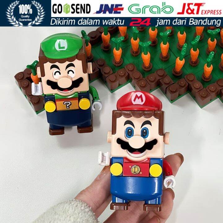 Super Mario Bros Mainan Balok Bangunan minifigure Model Untuk Edukasi ...