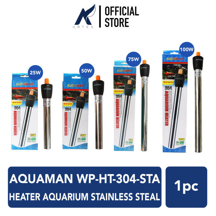 AQUAMAN HEATER STAINLESS STEEL Penghangat-Pemanas-Hiter Air Aquarium ...