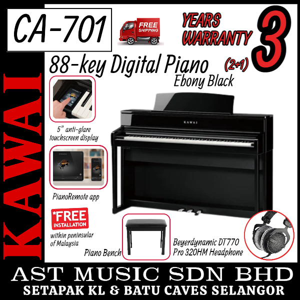 Kawai CA701 88-key Digital Piano - Ebony | Lazada