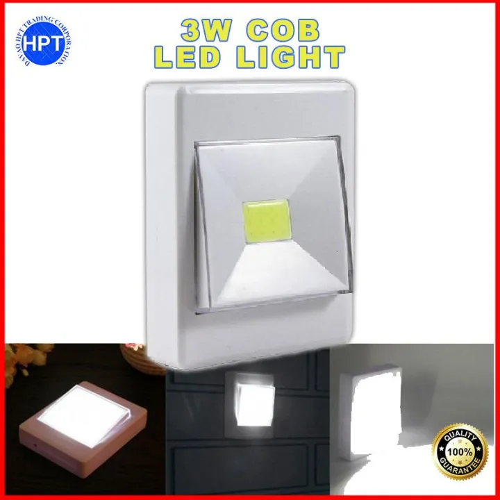 Mini Cob Led Wall Switch Night Light for Closet Magnetic Battery ...