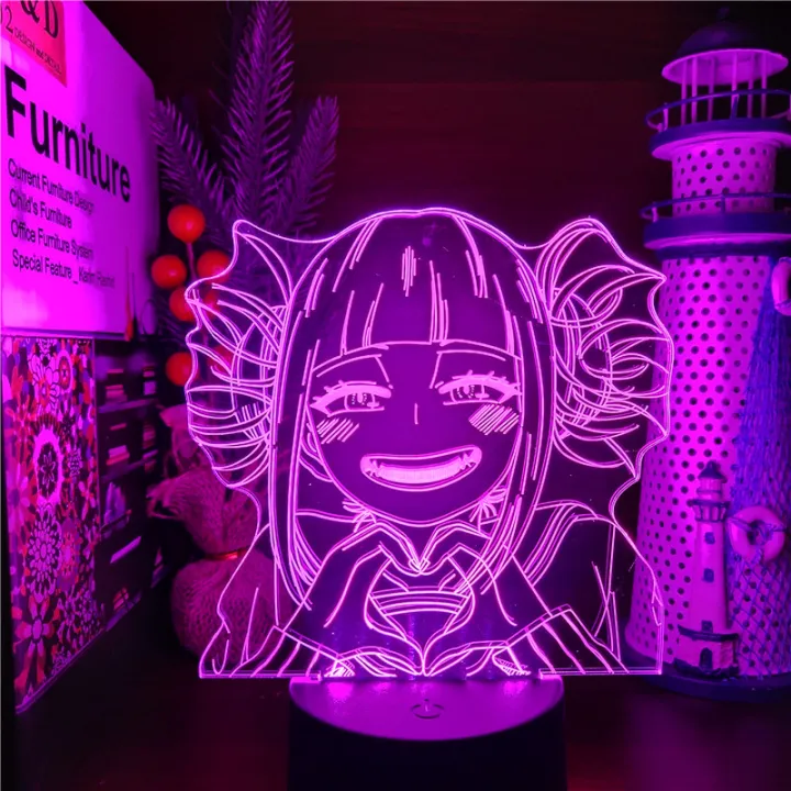Led Lamp My Hero Academia Himiko Toga Anime Figure Night Light 3d Lampe ...