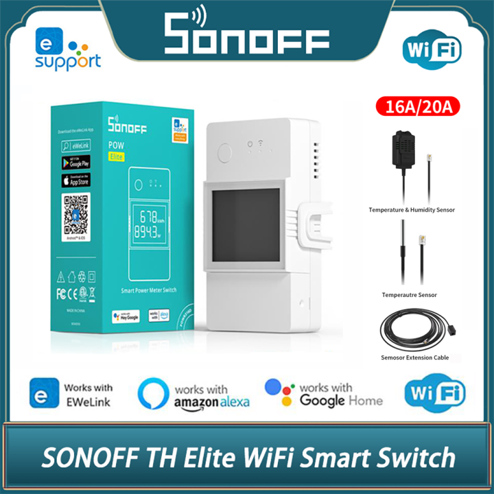 SONOFF TH16/TH Elite Smart Wifi Switch With Temperature And Humidity ...