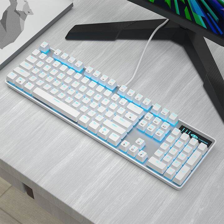 MageGe Mechanical Gaming Keyboard Blue Switch Wired LED Backlit Anti ...