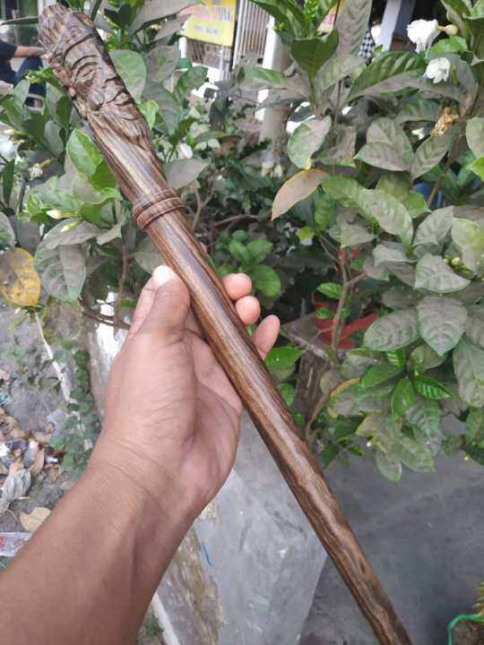 tongkat komando kayu KALIMOSODO UKIR RAJA RG 304 | Lazada Indonesia