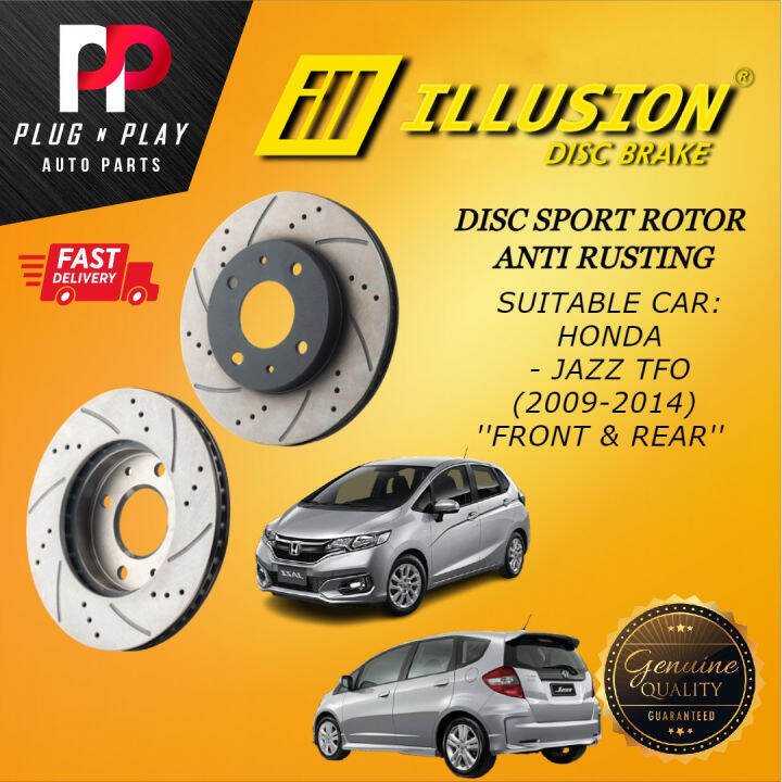 ILLUSION HONDA JAZZ TFO (2009-2014) FRONT & REAR DISC BRAKE SPORT ...