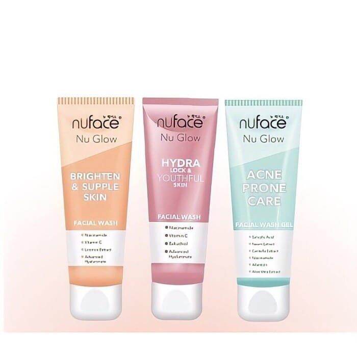 Nuface Nu Glow Liquid Facial Wash Face Wash Gel Acne Prone Hydro Lock ...