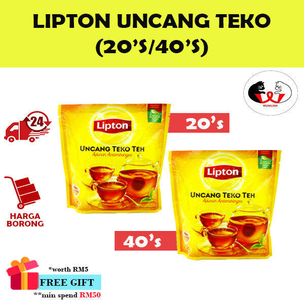 Lipton Potbag Uncang Teko Teh [20 uncang / 40 uncang] | Lazada