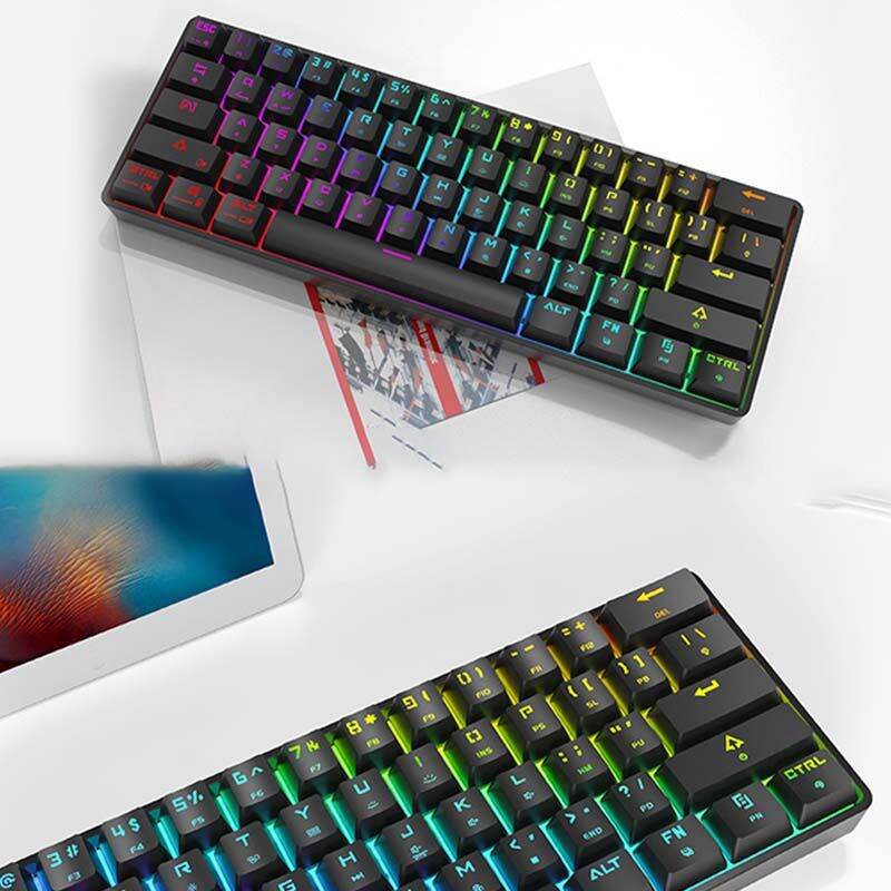 DK61 Mechanical Keyboard, Rgb Bluetooth Backlit Wired Dual-Mode ...