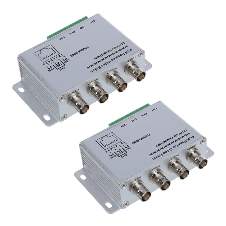 【Ready Stock&COD】2X UTP 4 Channel Passive Video Balun Transceiver | Lazada.co.th