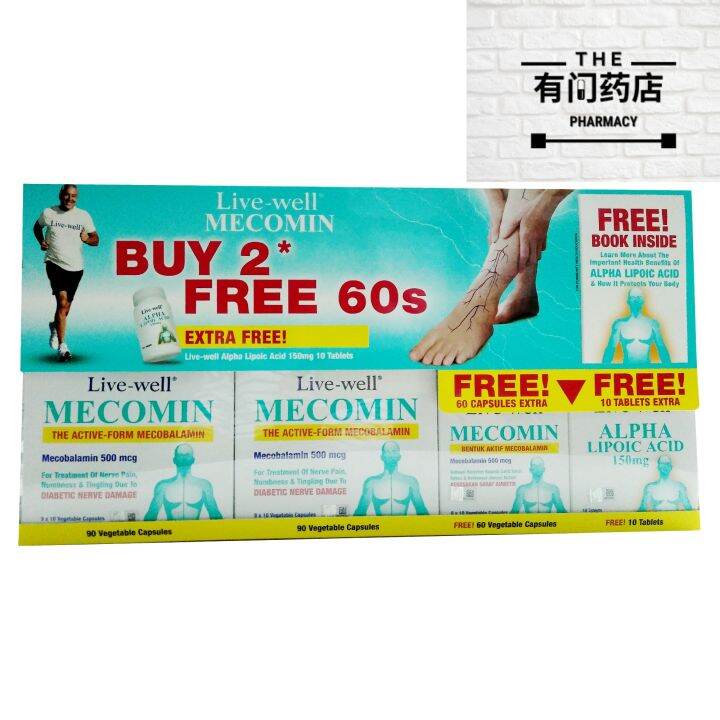 Live-Well Mecomin 500mcg 2 x 90s + 60s | Lazada