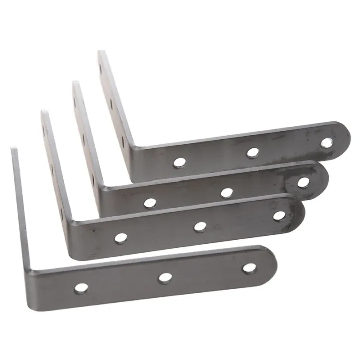 4 x Stainless Steel Shelf Support Corner Brace Angle Bracket 100x100mm ...