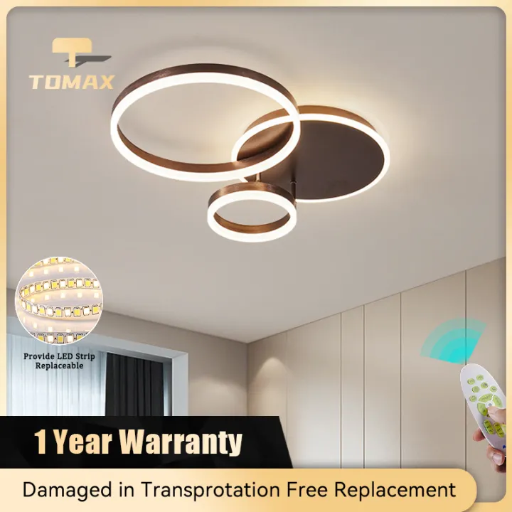 [Remote Dimming] TOMAX 65CM LED Celing Light 42-Watt Bedroom Lamp Tri ...