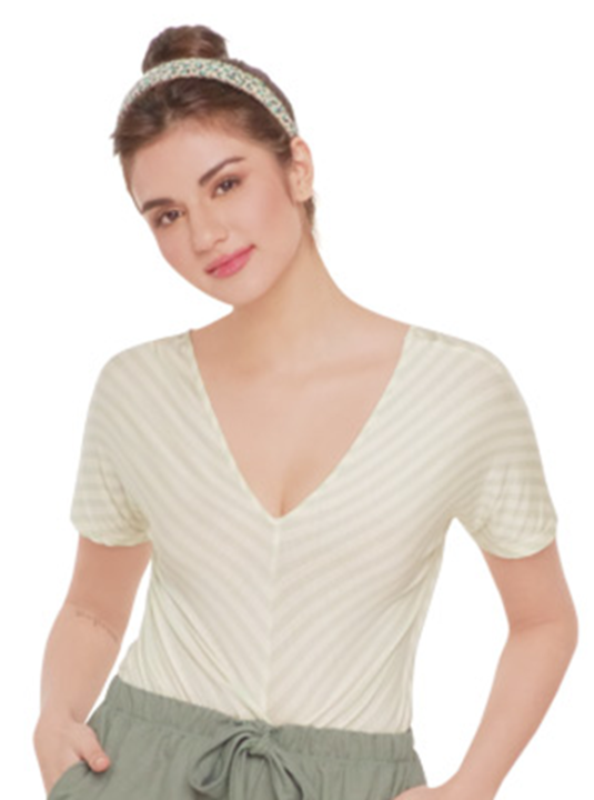 EMIABETTE Stripe Long Back Blouse | Lazada PH