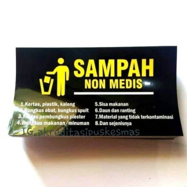 Stiker Sampah Non Medis | Lazada Indonesia