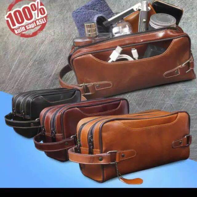 Tas Tangan Kulit Pria, Tas Tangan Pria Kulit Asli, Handbag Pria Kulit ...