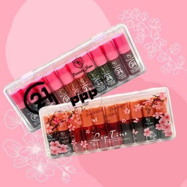 SET Of 10pcs Lip Tint Lip Gloss Long Lasting with Case | Lazada PH