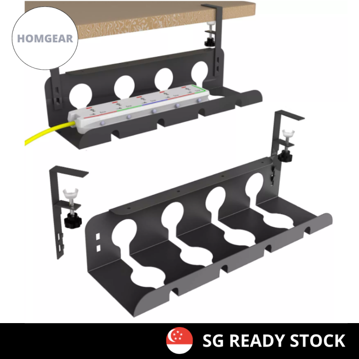 Computer Desk Table Cable Organizer, Under Table Cable Management Wire ...