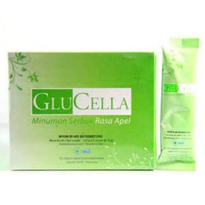 GLUCELLA HWI MINUMAN KOLLAGEN RASA APEL HIJAU ORIGINAL 1 BOX ISI 15 ...
